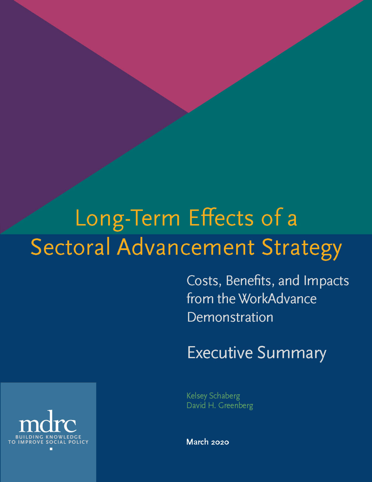 WorkAdvance Model – Towards Employment
